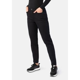 STOOKER WOMEN Damen 5-Pocket-Jeans "Nizza Denim Tapered Fit Jeans", schwarz, Gr. 40, Denim/Jeans, 83% Baumwolle, 15% Polyester, 2% Elasthan, Jeans,
