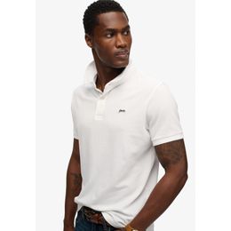Superdry Herren Poloshirt "CLASSIC PIQUE POLO", wei&szlig;, Gr. S, unifarben, Piqu&eacute;, Obermaterial: 100% Baumwolle, Shirts, Baumwolle, relaxed fit