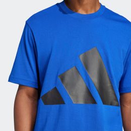 Herren T-Shirt "ESSENTIALS BIG LOGO", blau, Gr. L, adidas Sportswear, Obermaterial: 100% Baumwolle, Shirts, klassische Silhouette, mit