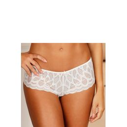 Lascana Damen Panty "Evita", Gr. 32, wei&szlig;, Spitze, Obermaterial: 90% Polyamid, 10% Elasthan, Unterhosen, aus leicht transparenter Spitze
