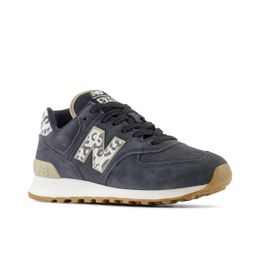 New Balance Damen Sneaker "WL574", Gr. 42,5, schwarz-wei&szlig;, Leder, Textil, Schuhe