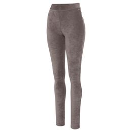 Lascana Damen Leggings, Gr. 32, grau, Cord, Obermaterial: 97% Polyester, 3% Elasthan, unifarben, Basic, Hosen, aus weichem Material in Cord-Optik,