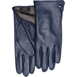 Pearlwood Damen Lederhandschuhe "Meg", blau, Gr. 7, unifarben, Schafsleder, Handschuhe, dekorativer Rockstud - elastischer Bund - Seitenschlitz