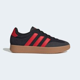 Herren Sneaker "BARREDA", adidas Sportswear, Gr. 39core schwarz, better scarlet, gum10, Leder, Synthetik, Schuhe, inspiriert vom Design des adidas