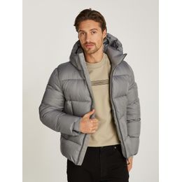 Calvin Klein Herren Outdoorjacke "HOODED QUILT PUFFER MW", grau, Gr. XXL, unifarben, Web, Obermaterial: 100% Polyester. Futter: 100% Polyester.