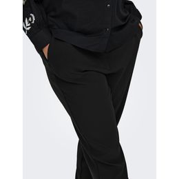 Only CARMAKOMA Damen Anzughose "CARVERONICA-ELLY LIFE HW PANT TLR NOOS", schwarz, Gr. 44, unifarben, Obermaterial: 95% Polyester, 5% Elasthan, Hosen