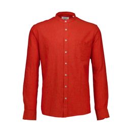 JACK'S INN 54 Leinenhemd JACK&rsquo;S "Leinenhemd Regular Fit", Herren, Gr. M, Normalgr&ouml;&szlig;en, coral orange, Obermaterial: 55% Leinen, 45% Baumwolle, Hemden