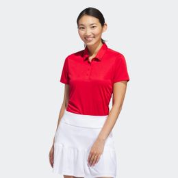 Damen Poloshirt "SOLID PERFORMANCE SLEEVE F&Uuml;R DAMEN", rot, Gr. S, adidas Performance, Obermaterial: 100% Polyester, Shirts, mit Druckknopfverschluss,