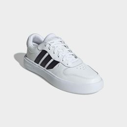 Herren Sneaker "LITECOURT", adidas Sportswear, Gr. 43, schwarz-wei&szlig;, Leder, Synthetik, Schuhe