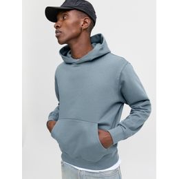 Jack & Jones JACK & JONES Herren Kapuzensweatshirt "JJEURBAN EDGE SWEAT HOOD NOOS", blau, Gr. XS, unifarben, angeraute Sweatware, Obermaterial: 70% Baumwolle, 30%