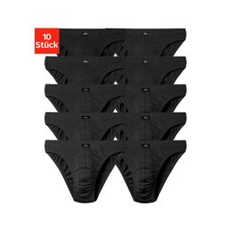 H.I.S. H.I.S Herren Slip "Herren Minislip", Gr. 7, schwarz, Jersey, Obermaterial: 95% Baumwolle, 5% Elasthan, unifarben, Unterhosen, in Baumwoll-Mix