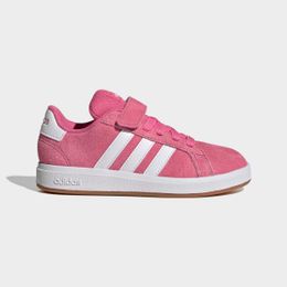 M&auml;dchen Sneaker "GRAND COURT 00S KIDS", adidas Sportswear, Gr. 35, pink, Leder, Textil, Schuhe, Design auf den Spuren des adidas Campus 00, f&uuml;r