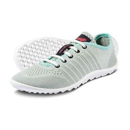 Leguano Damen Barfu&szlig;schuh "GO", Gr. 40, grau, Textil, Schuhe, mit praktischer Schn&uuml;rung, Freizeitschuh, Halbschuh, Schn&uuml;rschuh