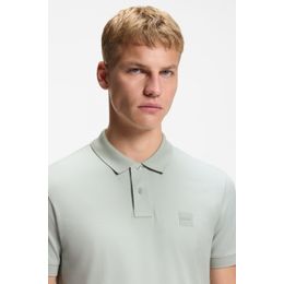 BOSS Orange Herren Poloshirt "Passenger"silber043, Gr. XL, Jersey, Obermaterial: 95% Baumwolle, 5% Elasthan, Shirts, mit Polokragen