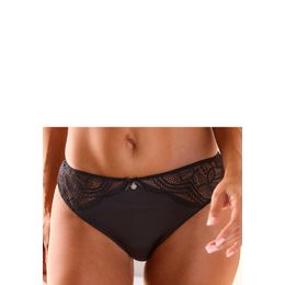 Damen Tanga "Vivianna", NUANCE BY LASCANA, Gr. 48, schwarz, Microfaser, Obermaterial: 88% Polyamid, 12% Elasthan, Unterhosen, mit feinen