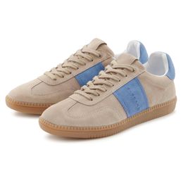 ELBSAND Damen Sneaker "Freizeitschuh, Schn&uuml;rschuh, Turnschuh, Retro Sneaker, Lederschuh", Gr. 39, beige, Obermaterial: 100% Rindsleder. Decksohle: