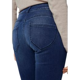 Tom Tailor Damen Skinny-fit-Jeans "Alexa Skinny", grau, Gr. 33, unifarben, Denim/Jeans, Obermaterial: 42% Baumwolle, 34% Polyester, 22% Viskose, 2%