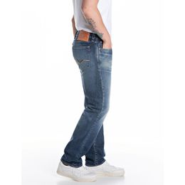 Replay Herren Straight-Jeans "DERYCK", blau, Gr. 32, Denim/Jeans, Obermaterial: 100% Baumwolle, Jeans