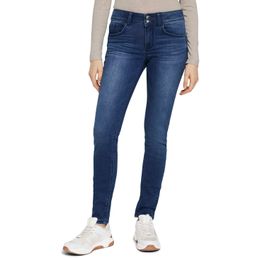 Tom Tailor Damen Skinny-fit-Jeans "Alexa Skinny", grau, Gr. 31, unifarben, Denim/Jeans, Obermaterial: 42% Baumwolle, 34% Polyester, 22% Viskose, 2%