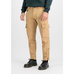 Herren Cargohose "Task Force Pant", beige, Gr. 34, Alpha Industries, Obermaterial: 98% Baumwolle, 2% Elastan, Hosen