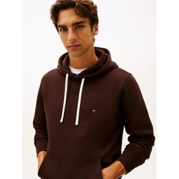 Tommy Hilfiger Herren Hoodie "ESS SEASONAL FLEECE HOODY mit Kapuze und K&auml;ngurutasche"chocolate, Gr. S, Sweatware, Obermaterial: 60% Baumwolle, 40%