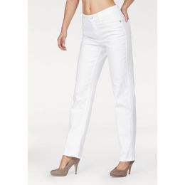 MAC Damen Bequeme Jeans "Stella", wei&szlig;, Gr. 40, unifarben, Denim/Jeans, Obermaterial: 91% Baumwolle, 7% Elastomultiester, 2% Elasthan, Jeans, Gerader
