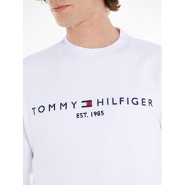 Tommy Hilfiger Herren Sweatshirt "TOMMY LOGO", wei&szlig;, Gr. XXXL, bestickt, unifarben, Sweatware, Obermaterial: 70% Baumwolle, 30% Polyester,