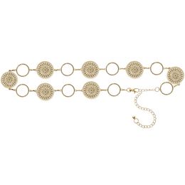 Lascana Damen Ketteng&uuml;rtel "Schmuckg&uuml;rtel, Tailleng&uuml;rtel, H&uuml;ftkette", gold, Gr. L, leicht gl&auml;nzend, metallic, Metall, G&uuml;rtel, im modernen Look mit