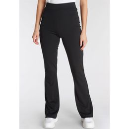 Laura Scott Damen Bootcuthose, schwarz, Gr. 40, unifarben, Milano Rib, Obermaterial: 70% Viskose, 25% Polyester, 5% Elasthan, Hosen, in moderner L&auml;nge