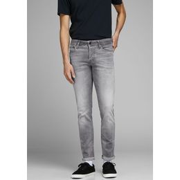 Jack & Jones JACK & JONES Herren Slim-fit-Jeans "JJIGLENN JJICON JJ 619 50SPS NOOS", grau, Gr. 32, Abriebeffekte, Denim/Jeans, Obermaterial: 93% Baumwolle, 5%