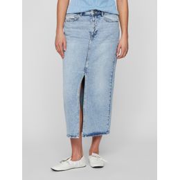 Vila Damen Jeansrock "VIJAF HW MIDI DENIM SKIRT-NOOS", blau, Gr. 40, Denim/Jeans, Obermaterial: 99% Baumwolle, 1% Elasthan, R&ouml;cke