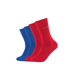 Camano Damen Socken "Socken 4er Pack", Gr. 39, rot, 80% Baumwolle, 17% Polyamid, 3% Elasthan, uni, Socken