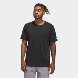 Herren Poloshirt "UNIFARBENES", schwarz, Gr. L, adidas Performance, Obermaterial: 100% Baumwolle, Shirts