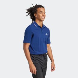 Herren Poloshirt "ESSENTIALS SMALL LOGO PIQU&Eacute;", blau, Gr. S, adidas Sportswear, Obermaterial: 100% Baumwolle, Shirts