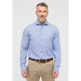 Eterna Herren Langarmhemd "SLIM FIT", blau, Gr. 43, 100% Baumwolle, Hemden, NON IRON (b&uuml;gelfrei)