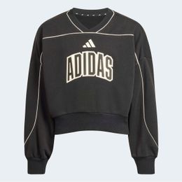 M&auml;dchen Sweatshirt "JG STD SWT", schwarz, Gr. 128, adidas Sportswear, Obermaterial: 70% Baumwolle, 30% Polyester, Sweatshirts