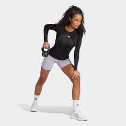 Damen Funktionsshirt "TECHFIT TRAINING LONGSLEEVE", schwarz, Gr. M, adidas Performance, Obermaterial: 83% Polyester, 17% Elasthan, Shirts, mit