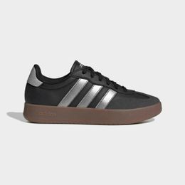 Damen Sneaker "BARREDA", adidas Sportswear, Gr. 40,5core schwarz, silber metallic, carbon, Leder, Synthetik, Schuhe, inspiriert vom Design des adidas