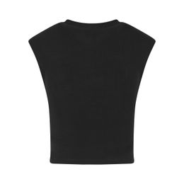 Urban Classics Damen T-Shirt "Urban Classics Ladies Cropped Wrapped Top", schwarz, Gr. XS, unifarben, 95% Baumwolle, 5% Elasthan, Shirts
