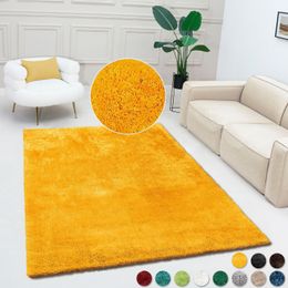 Teppich Bruno Banani, B:60cm H:30mm L:90cm, gelb, Kunstfaser, Wohnzimmer, Teppiche, "Dana Teppich, besonders weich und kuschelig, Kundenliebling",