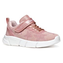 Geox M&auml;dchen Sneaker "J ARIL GIRL", Gr. 29, rosa, Synthetik, Textil, Glitzer, Schuhe, Knitwear Sneaker, Klettschuh mit glitzerndem Klettriegel