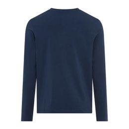 BOSS Orange Herren Langarmshirt "TChark", blau, Gr. S, Web, Obermaterial: 96% Baumwolle, 4% Elasthan, Shirts, Rundhalsausschnitt, Regular Fit, mit