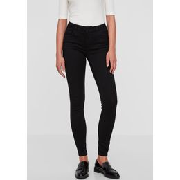 V&eacute;ro Moda VERO MODA Damen Stretch-Jeans "VMSEVEN SHAPE UP", schwarz, Gr. L, unifarben, Denim/Jeans, Obermaterial: 66% Baumwolle, 32% Polyester, 2% Elasthan,