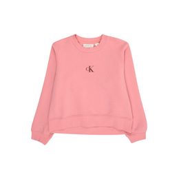 Calvin Klein Jeans Sweatshirt M&auml;dchen Gr&ouml;&szlig;e 104 dunkelbraun / rosa