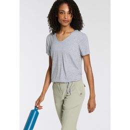 Killtec Damen T-Shirt "WMN TSHRT F", blau, Gr. 56, Obermaterial: 90% Polyester, 10% Elasthan, Shirts, feuchtigkeitstransportierendes