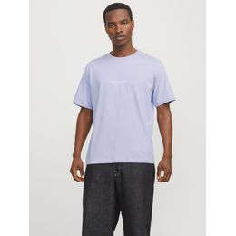 Jack & Jones JACK & JONES Damen Rundhalsshirt "JORVESTERBRO TEE SS CREW NECK NOOS", lila, Gr. M, bedruckt, Jersey, Obermaterial: 100% Baumwolle, Shirts