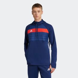 Herren Kapuzensweatshirt "TIRO 25 ESSENTIALS WINTERIZED TRAININGSOBERTEIL", blau, Gr. XXL, adidas Performance, Obermaterial: 100% Polyester,