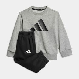 M&auml;dchen Trainingsanzug "ESSENTIALS KIDS", grau, Gr. 74, adidas Sportswear, Obermaterial: 70% Baumwolle, 30% Polyester, Sportanz&uuml;ge