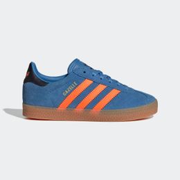 M&auml;dchen Sneaker "GAZELLE KIDS", adidas originals, Gr. 30focus blau, solar orange, core schwarz, Leder, Synthetik, Schuhe, f&uuml;r Kinder