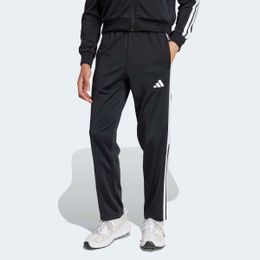 Herren Sporthose "MIT DRUCKKN&Ouml;PFEN", schwarz-wei&szlig;, Gr. L, adidas Sportswear, Obermaterial: 100% Polyester, Hosen, sportlicher Look mit